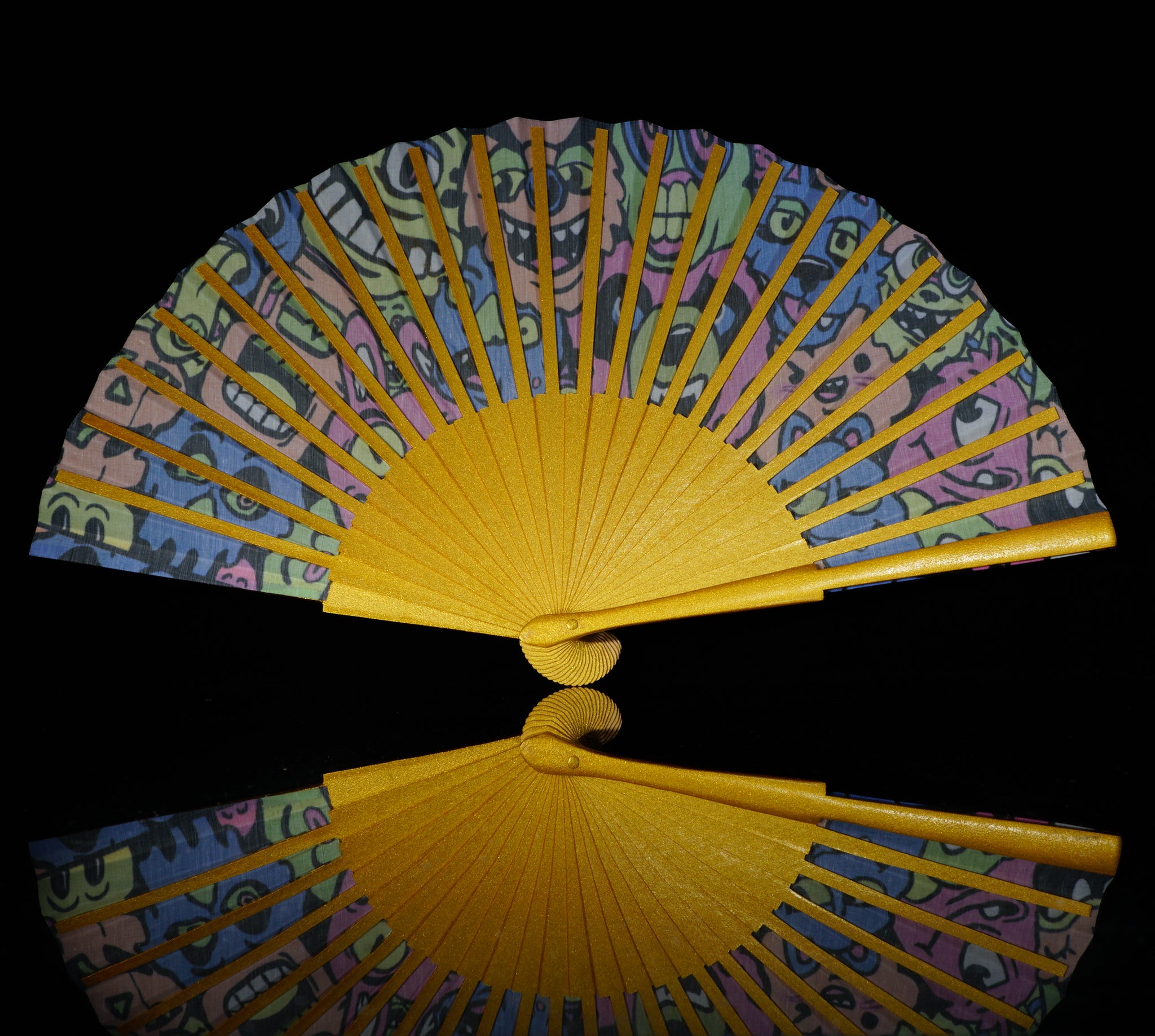 Gold Monster Folding Fans + Art Print – H. Hawaii